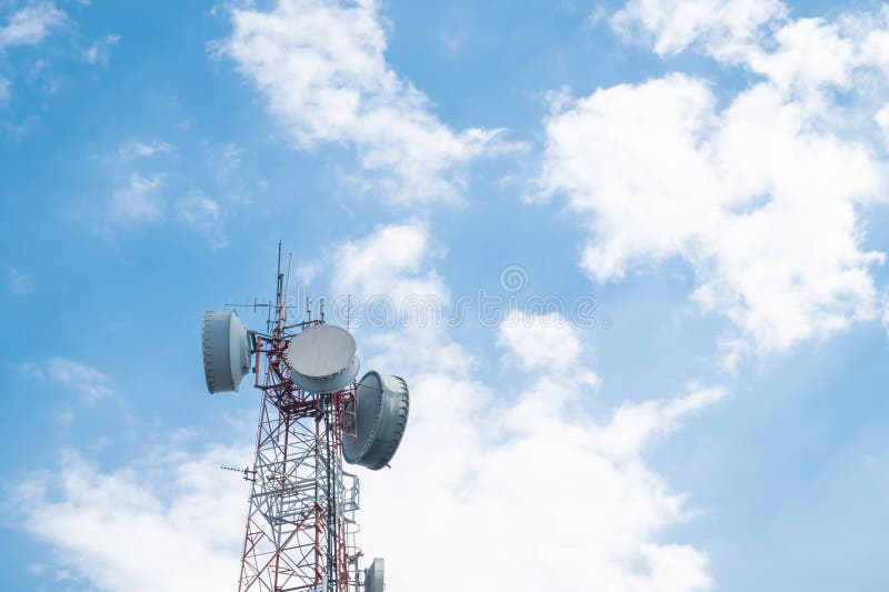 Radio Relay Link, stock photo. Image of cell, pylon, receiver - 65341724