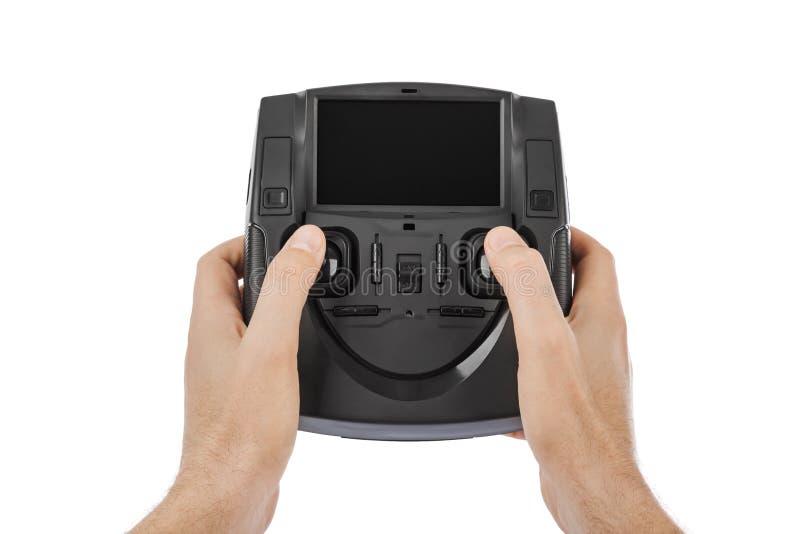Radio Remote Control in Hands Stock Photo - Image of aerial, driving ...