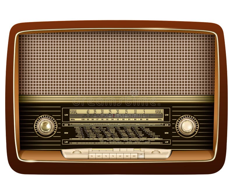 Radio retro. stock vector. Illustration of radio, technology - 33482733