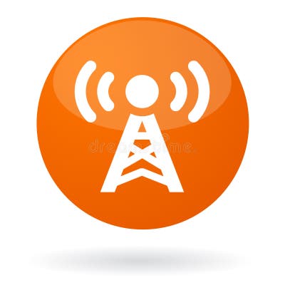 Radio signal button stock vector. Illustration of frequency - 14292065