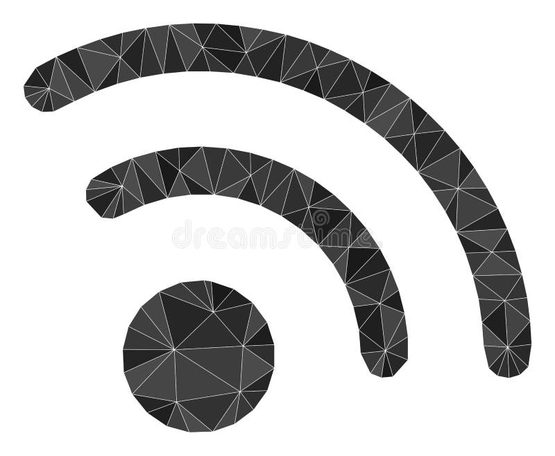 Radio Signal Lowpoly Mocaic Icon Stock Vector - Illustration of ...