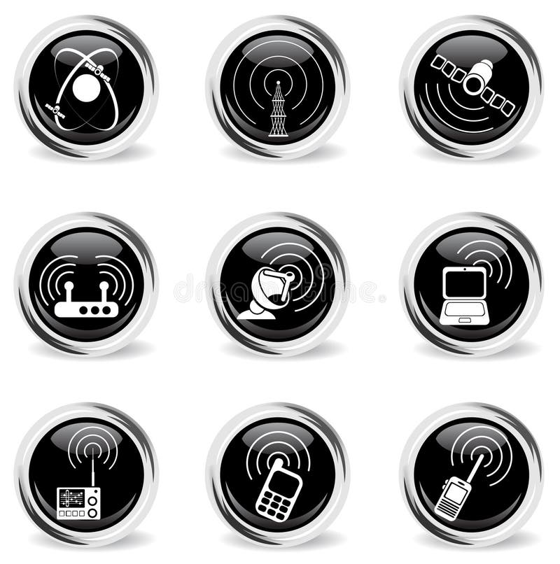Radio Signal Simple Vector Icons Stock Illustration - Illustration of ...