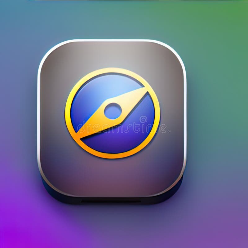 Radio Software App Style Icon. Generative AI. Stock Illustration ...