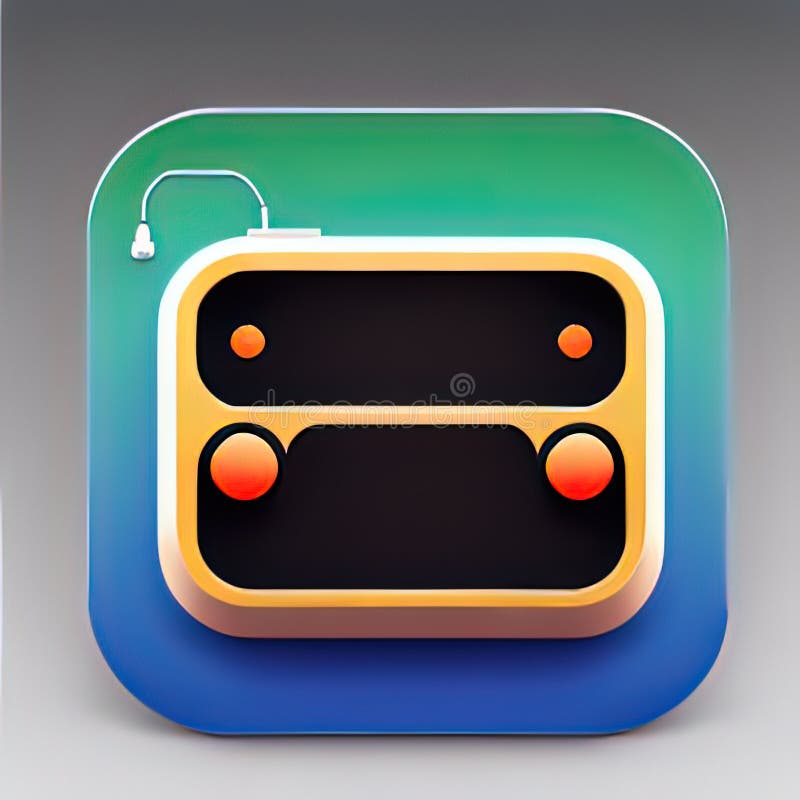 Radio Software App Style Icon. Generative AI. Stock Illustration ...