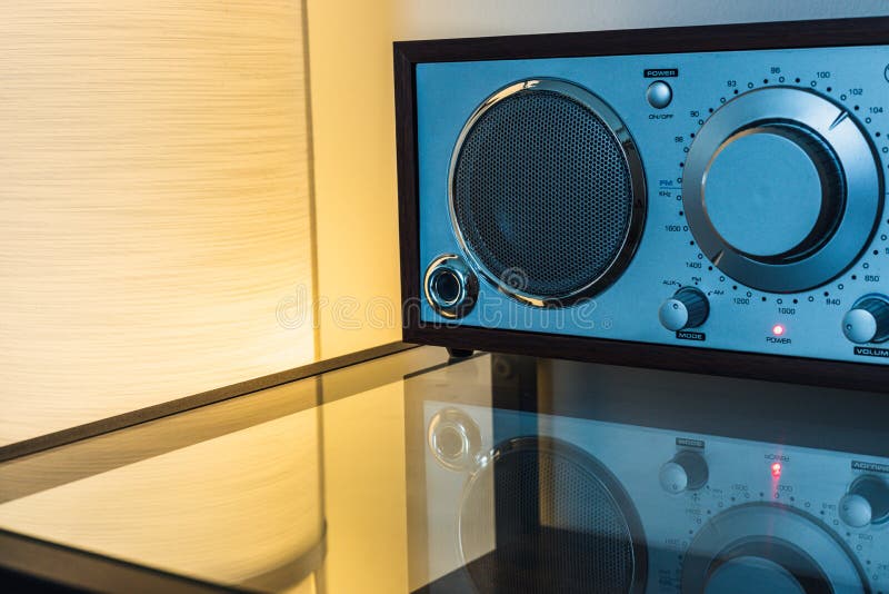 The Radio is Standing by the Bedside Table Stock Photo - Image of ...