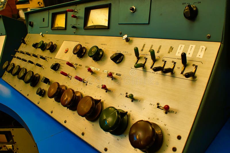 Radio Station Control Panel Stock Image - Image of radio, broadcast ...