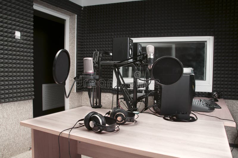 Radio studio stock image. Image of professional, desk - 24765317