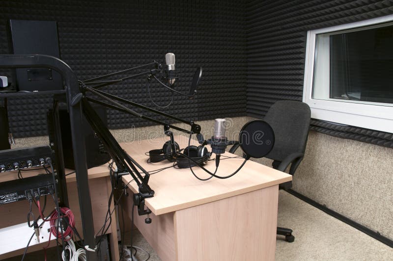Radio studio stock image. Image of professional, desk - 24765317