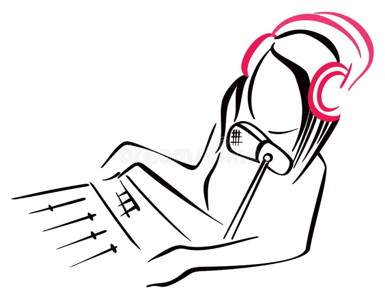 Female Radio Presenter Stock Illustrations – 416 Female Radio Presenter ...