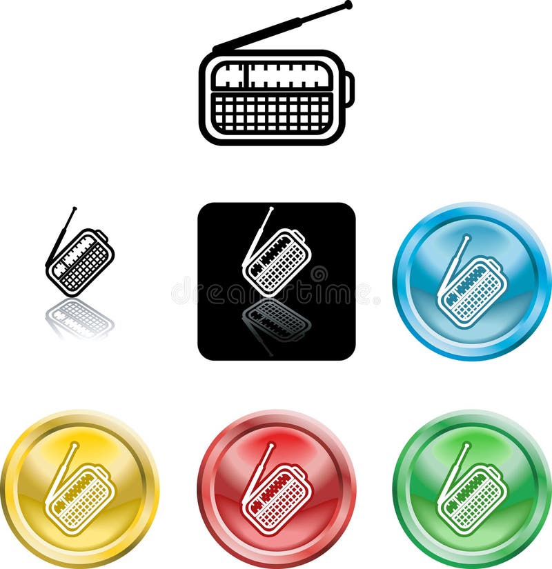 Radio symbol icon stock vector. Illustration of stylised - 3841387