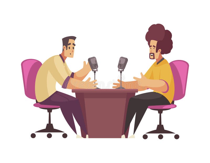 Radio Talk Show Composition Stock Vector - Illustration of talk ...