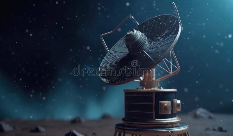 Radio Telescope for Cosmic. Generate Ai Stock Illustration ...
