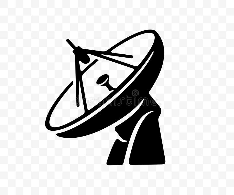 Radio Telescope and Satellite Dish, Graphic Design Stock Illustration ...