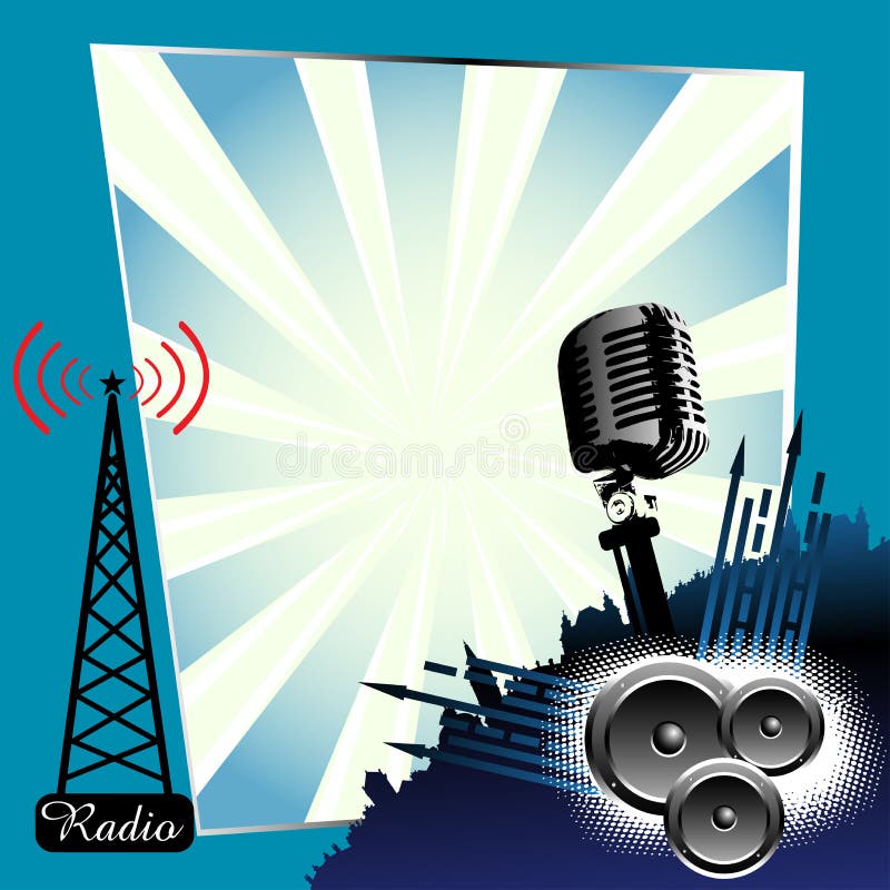 Radio theme stock vector. Illustration of broadcasting - 10518110