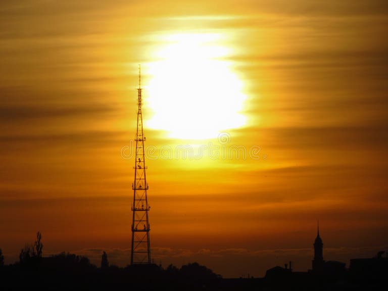 5,033 Radio Tower Sunset Stock Photos - Free & Royalty-Free Stock ...