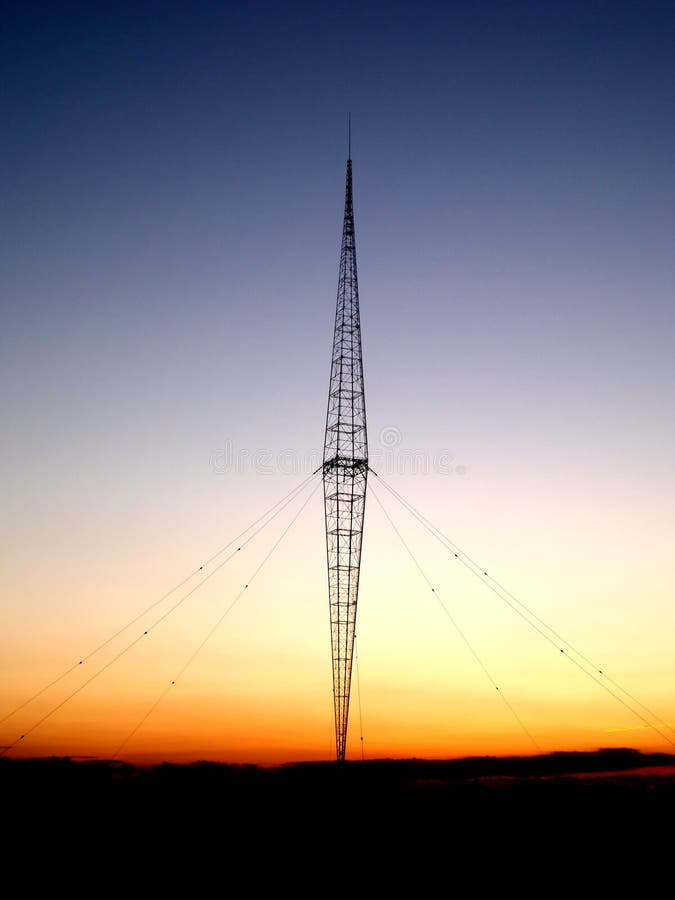 Radio tower stock image. Image of dusk, geometric, beam - 5968447