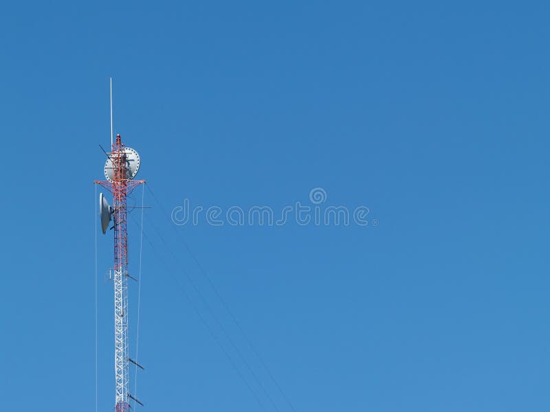 Tall Radio Tower in a Cloudy Dark Sky in Vienna, Austria Stock Image ...