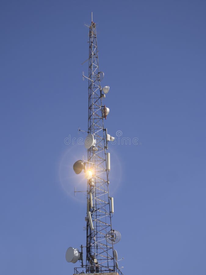 Radio tower stock photo. Image of closeup, blue, tower - 34891480