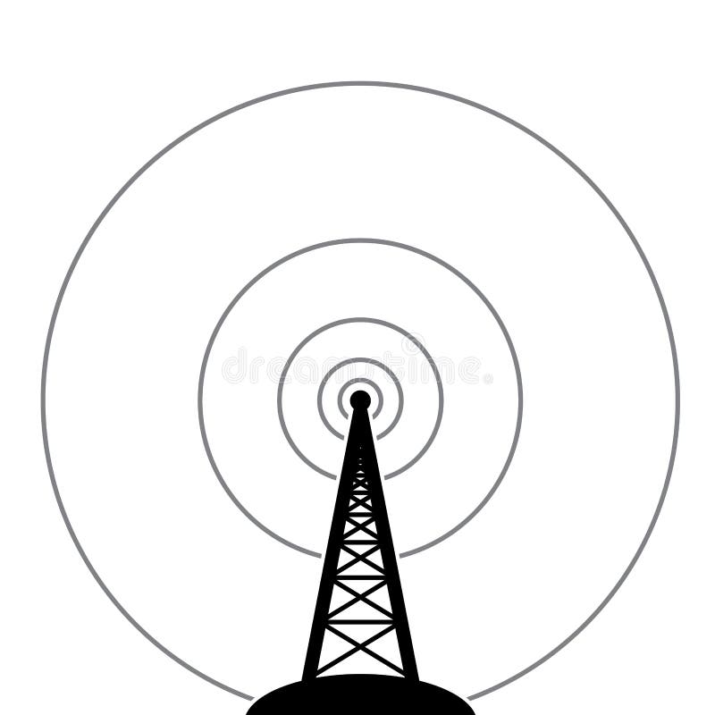 Vector Radio Tower and Air Waves Stock Vector - Illustration of sound ... Vector Radio Tower and Air Waves Stock Vector - Illustration of sound ...