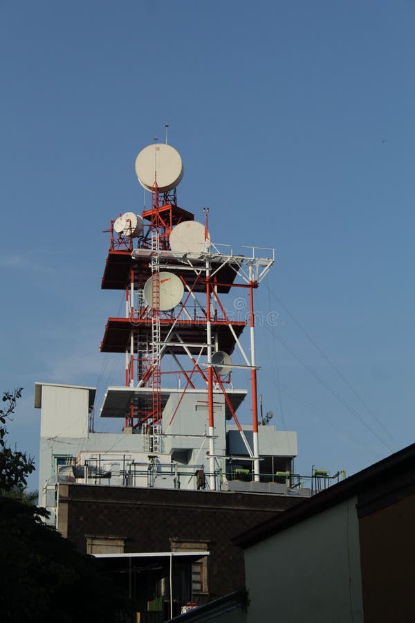 Radio Tower in Downtown Cuernavaca Editorial Stock Photo - Image of ...