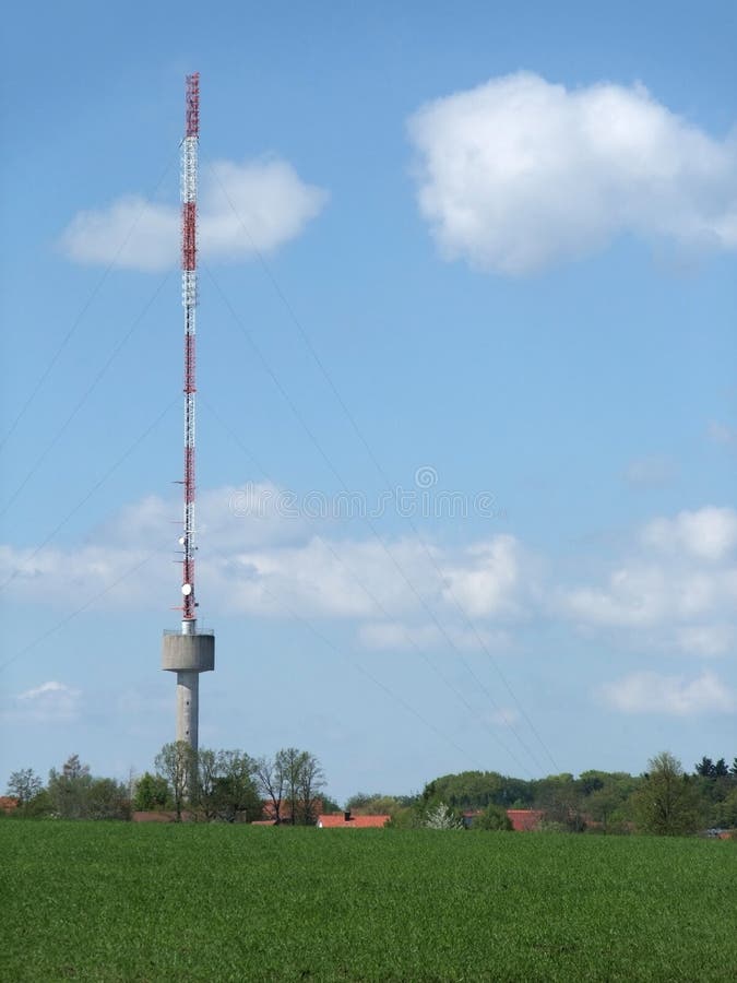 Radio Tower in Rural Surrounding Stock Image - Image of communications ...