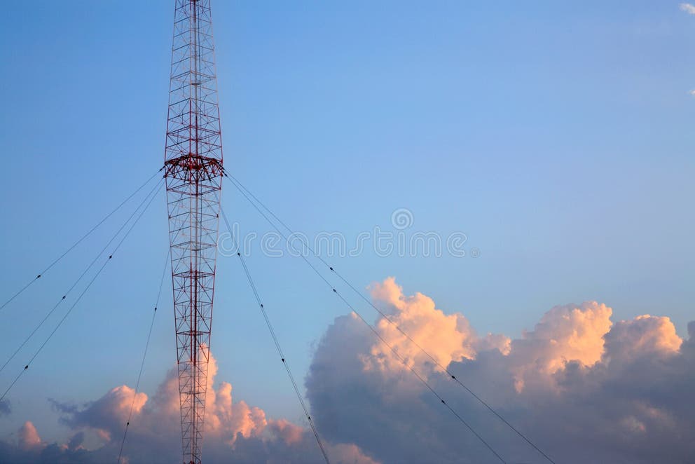 Radio Tower and Sky stock image. Image of radiocast, scenic - 15317105