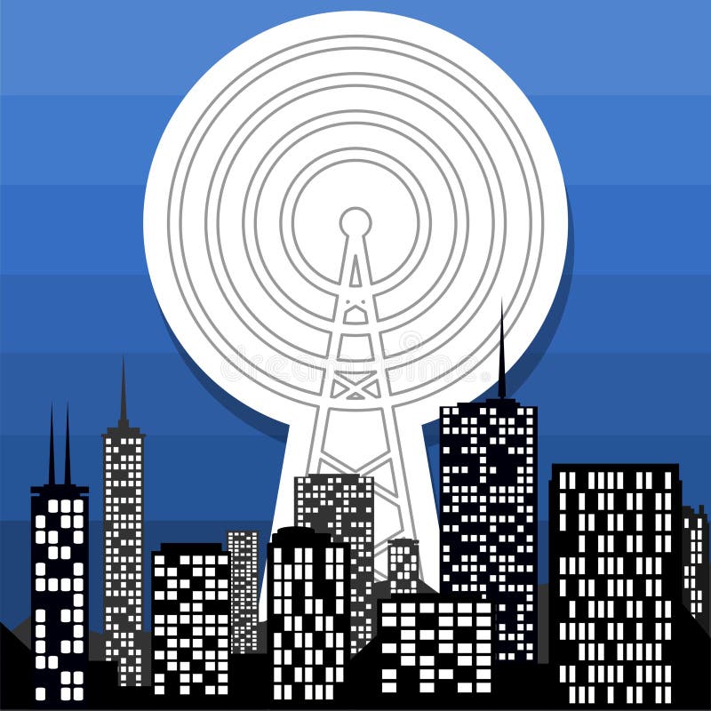 Radio Tower Towered Communication Technology Antenna Construction in ...