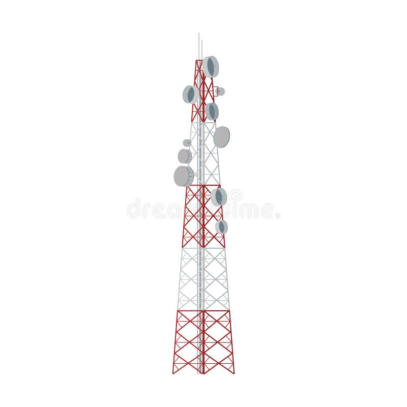 Radio Tower Vector Icon.Cartoon Vector Icon Isolated on White ...