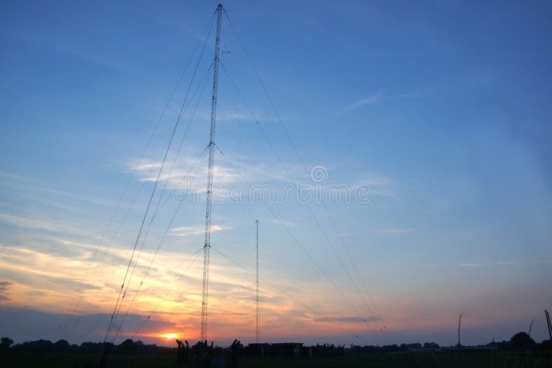 Radio towers stock image. Image of communication, transmitter - 44335763
