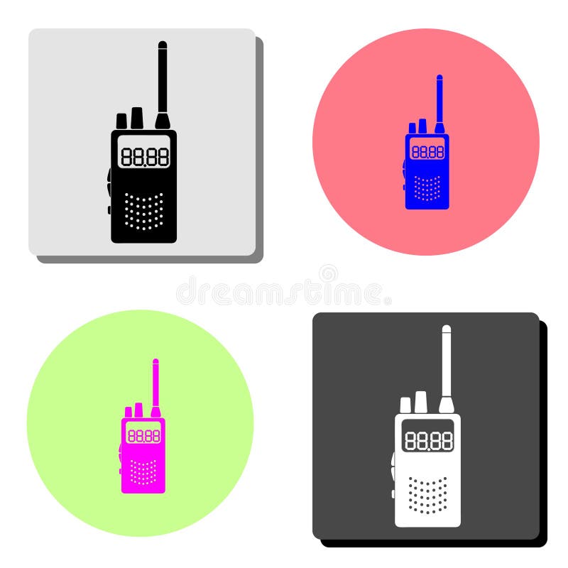 Radio Transmitter. Flat Vector Icon Stock Vector - Illustration of ...