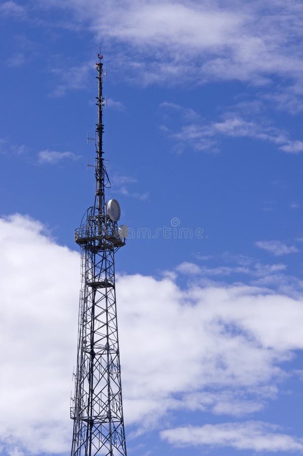 Radio transmitting tower stock photo. Image of system - 26625872
