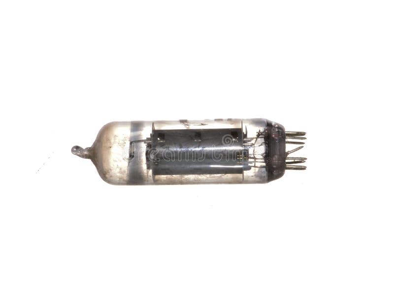 Radio Tube Isolated on White Background Stock Image - Image of diode ...