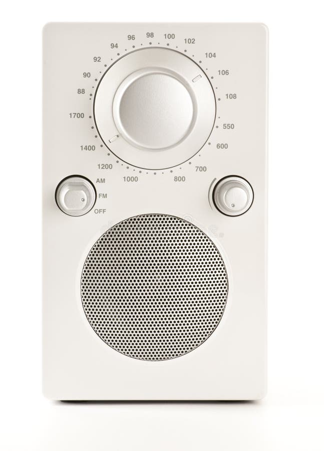Modern Radio Set with Retro Design Stock Image - Image of silver ...