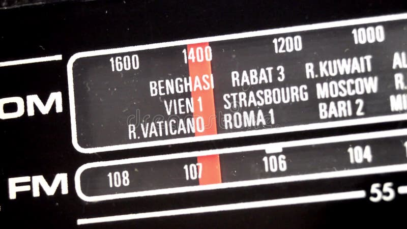 Radio tuning stock video. Video of broadcasting, retro - 94910883