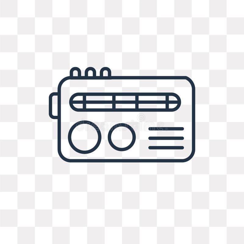 Radio Vector Icon Isolated on Transparent Background, Radio Tra Stock ...