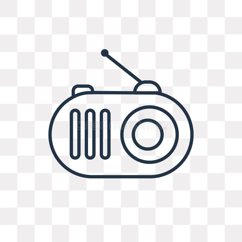 Radio Vector Icon Isolated on Transparent Background, Radio Tra Stock ...