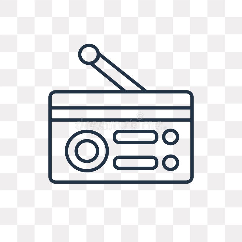 Radio Vector Icon Isolated on Transparent Background, Radio Tra Stock ...