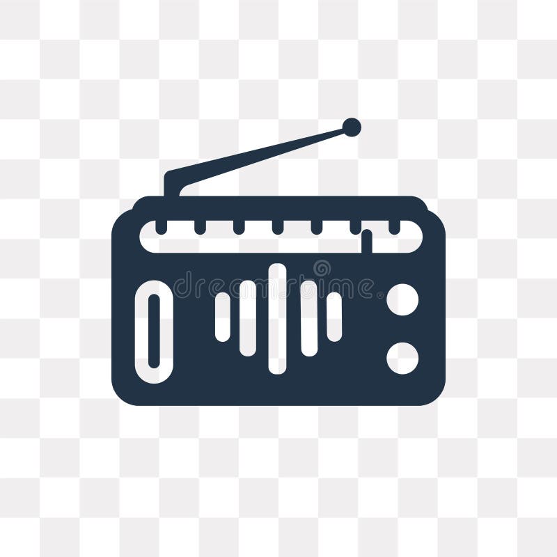 Radio Vector Icon Isolated on Transparent Background, Radio Tra Stock ...