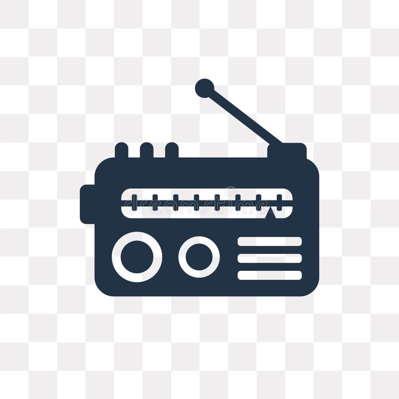 Radio Vector Icon Isolated on Transparent Background, Radio Tra Stock ...