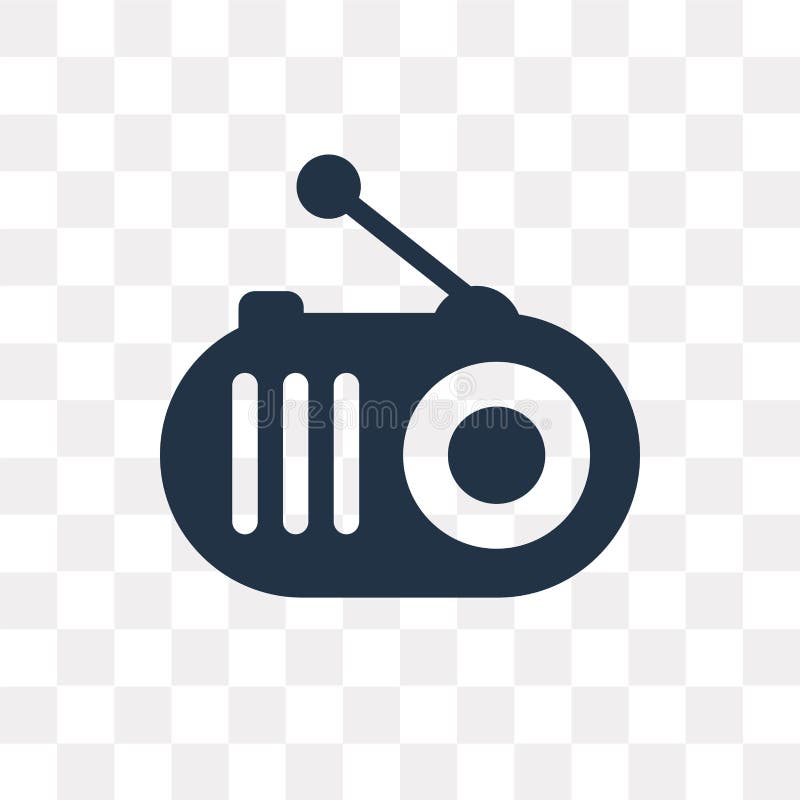 Radio Vector Icon Isolated on Transparent Background, Radio Tra Stock ...