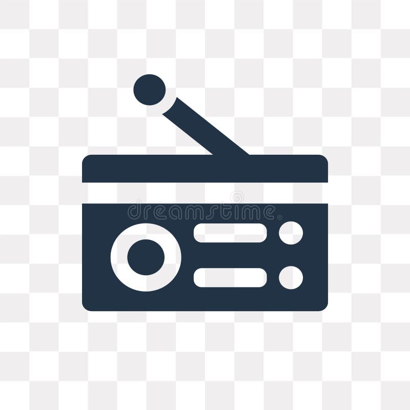 Radio Vector Icon Isolated on Transparent Background, Radio Tra Stock ...