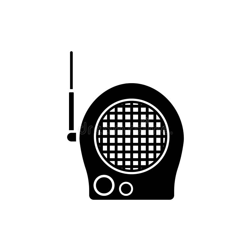 Radio vector icon stock vector. Illustration of wireless - 195070425