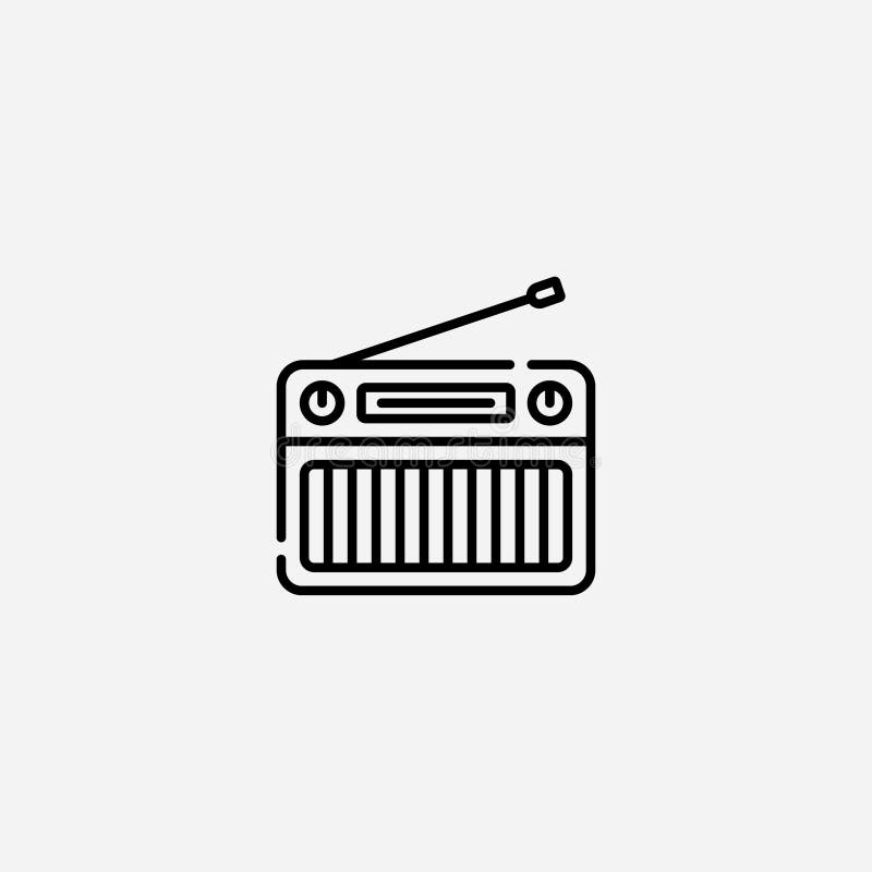 Radio Vector Icon Sign Symbol Stock Vector - Illustration of media ...