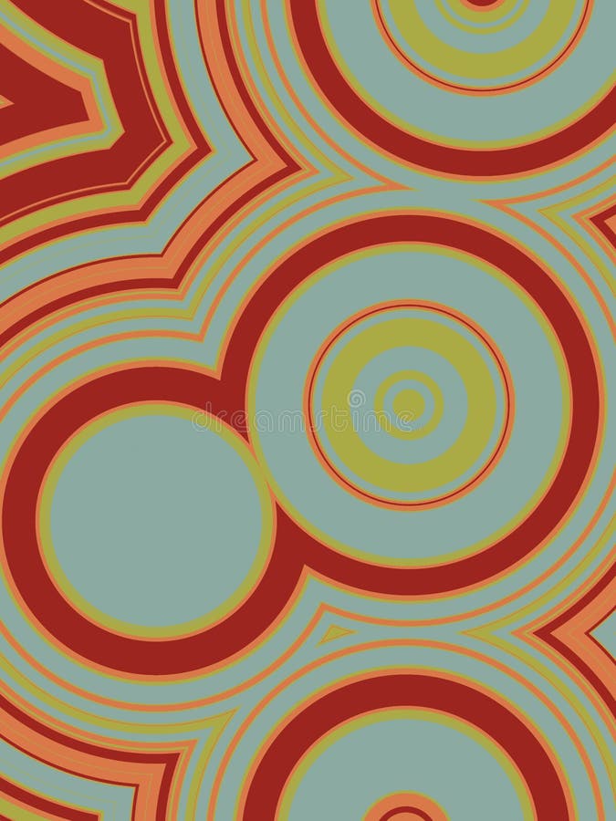 Radio Waves of Circles Pattern Multi Colored Background 3d Render ...