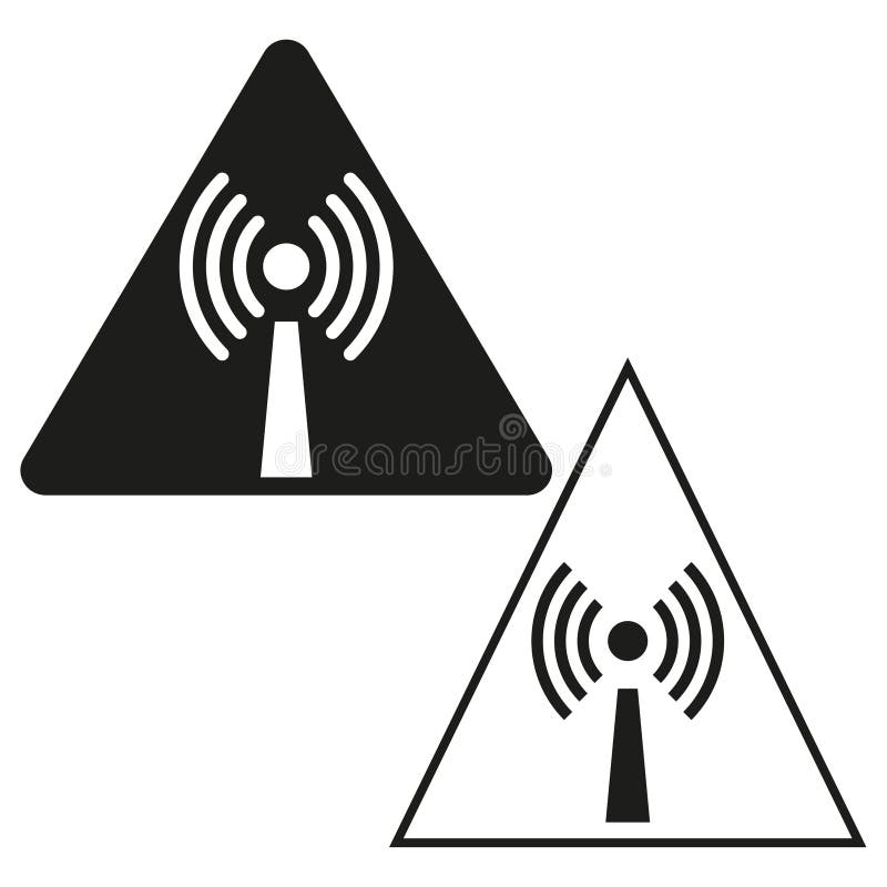 Warning Sign Radio Waves Stock Illustrations – 61 Warning Sign Radio ...