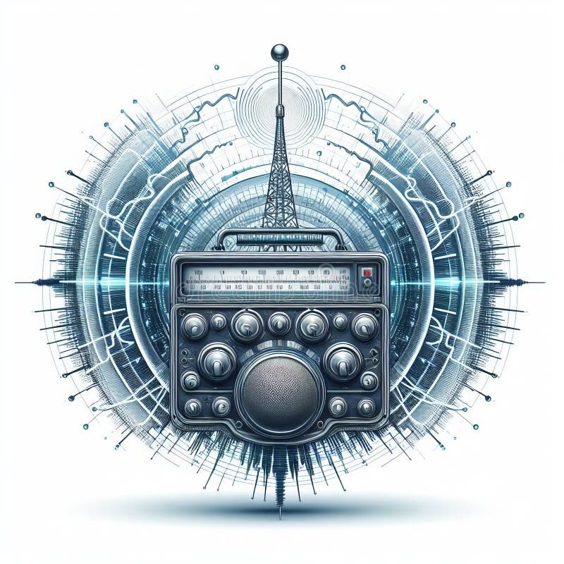 Radio Waves Low Frequency Electromagnetic Waves Used for Cmmun Stock ...