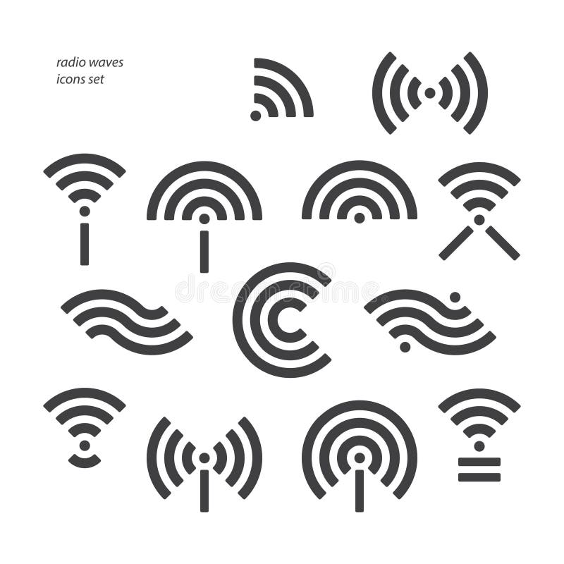 Radio waves stock vector. Illustration of receiving, signal - 42508891