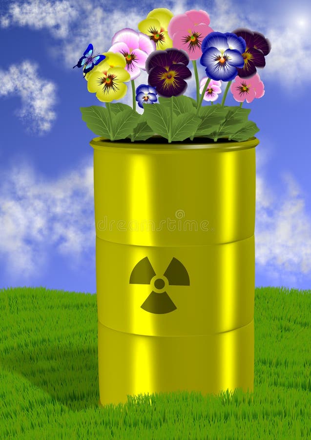 Radioactief Afval En Milieu Stock Illustratie - Illustration of ...