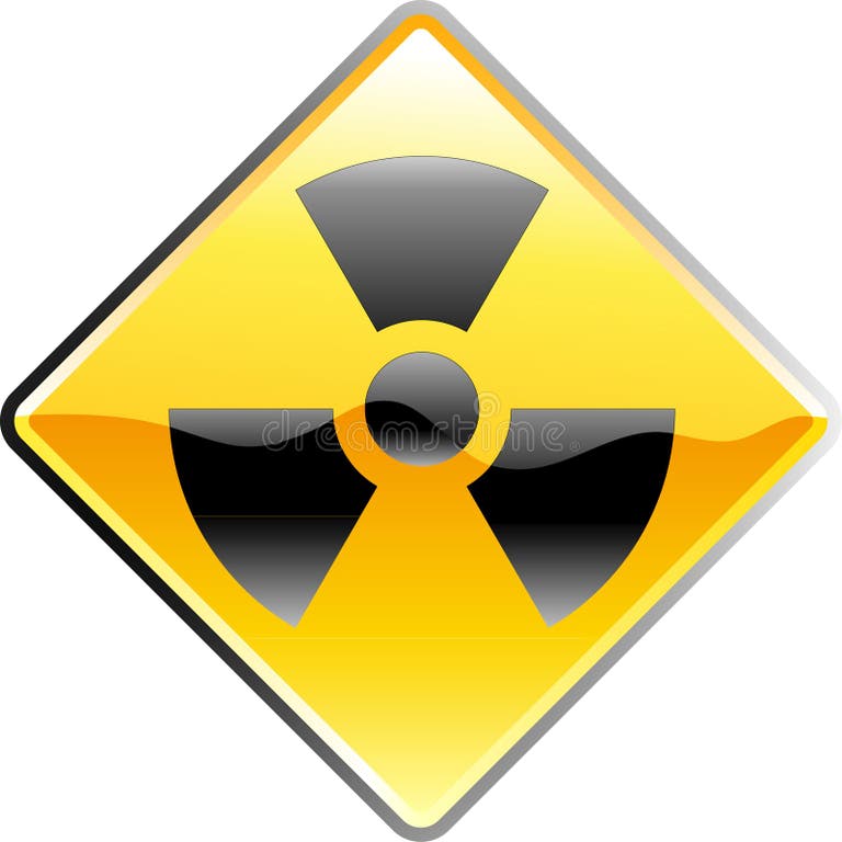 Radioactive stock vector. Illustration of glow, symbol - 3842398