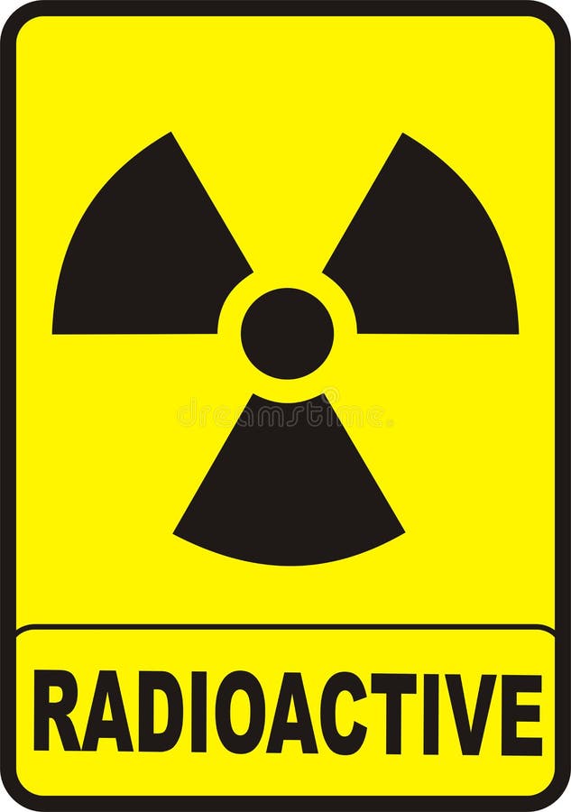 Attention Radioactive Substances Yellow Element. Warning Sign. Stock ...